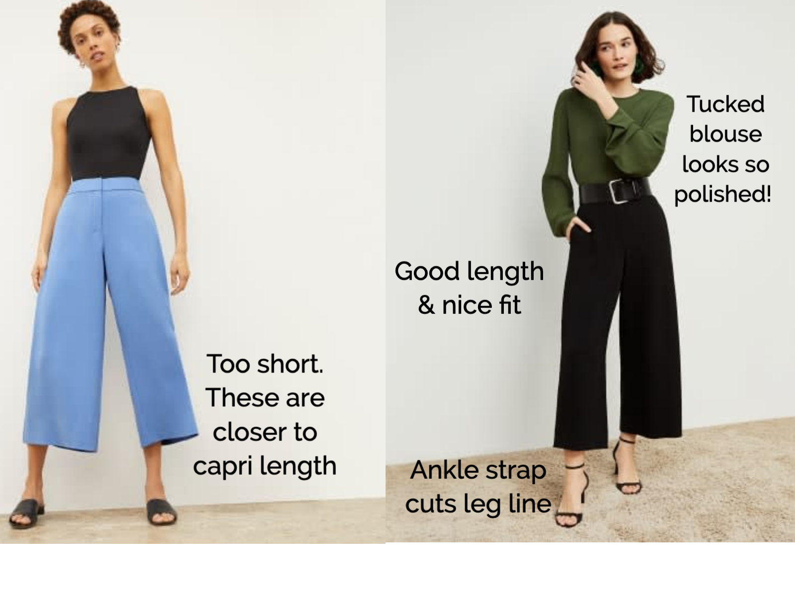 How to Wear Wide Leg Cropped Pants - Elements of Image by Dana Lynch